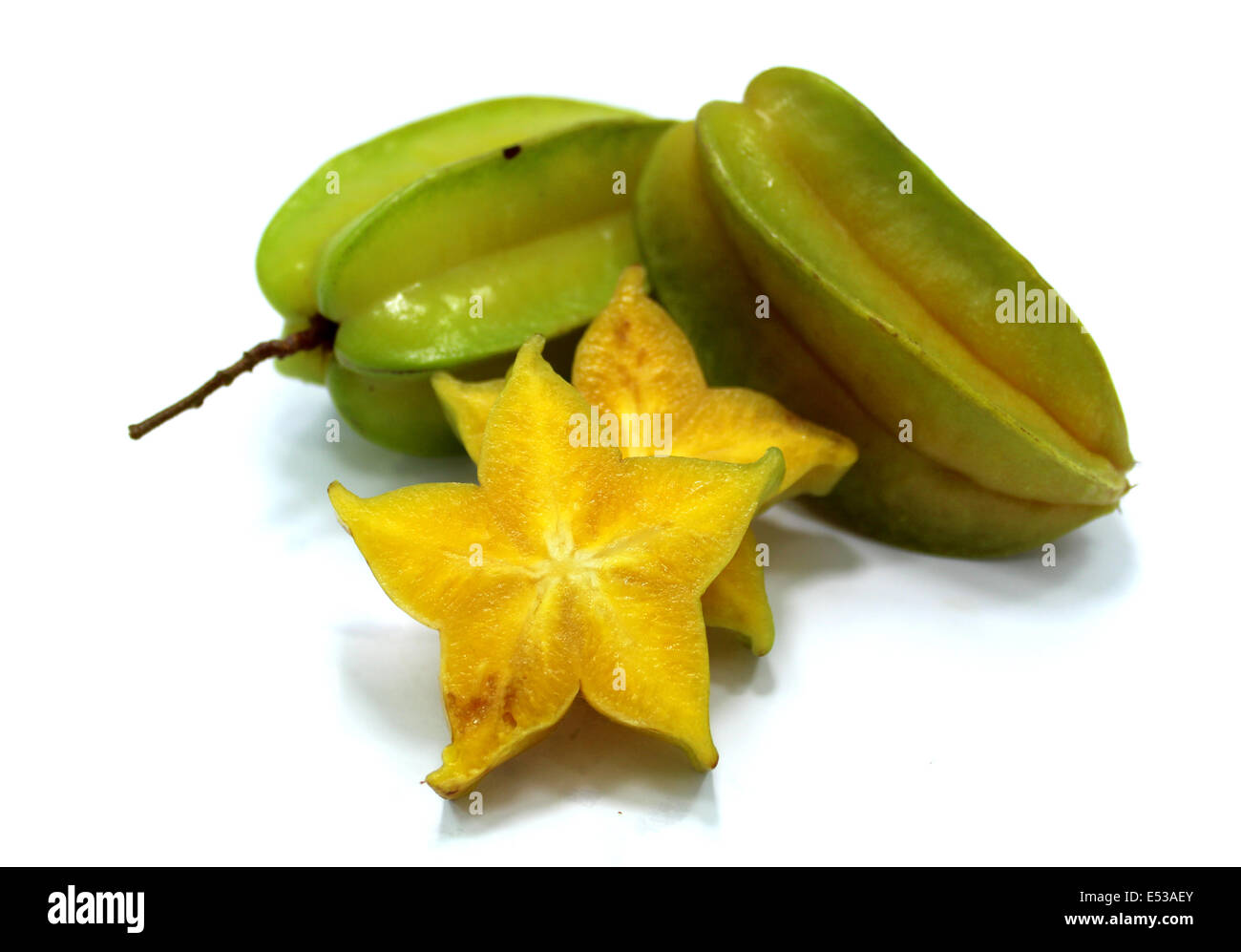 Star fruit and Star apple fruit food Stock Photo - Alamy