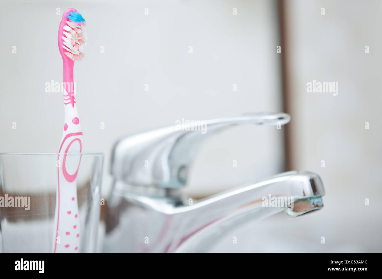 Toothbrush bathroom tap hi-res stock photography and images - Alamy