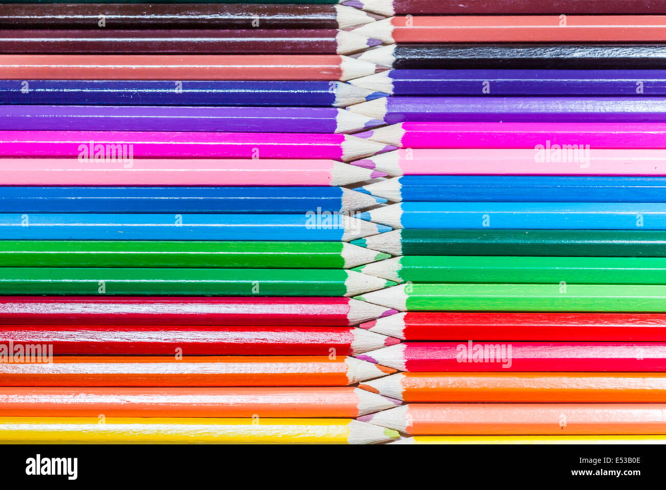 color pencils on white ,whit different colors Stock Photo - Alamy