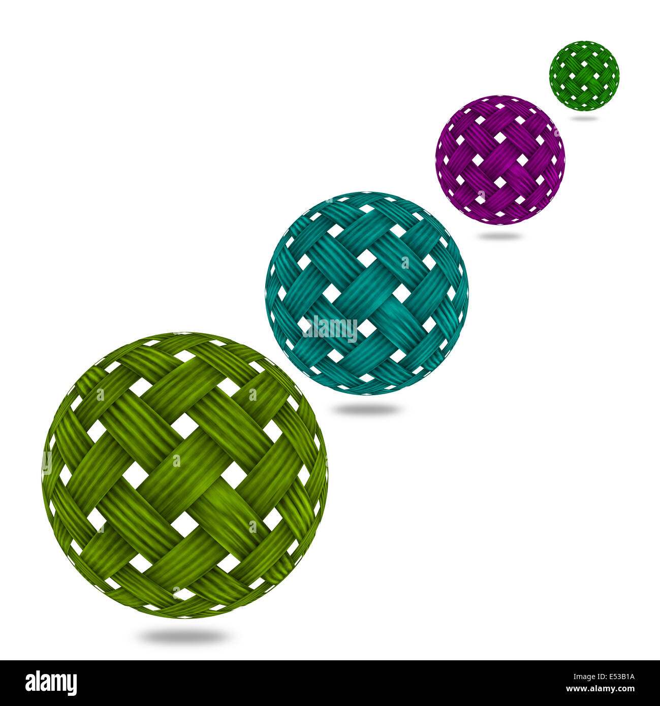Woven Wicker ball isolated Stock Photo - Alamy