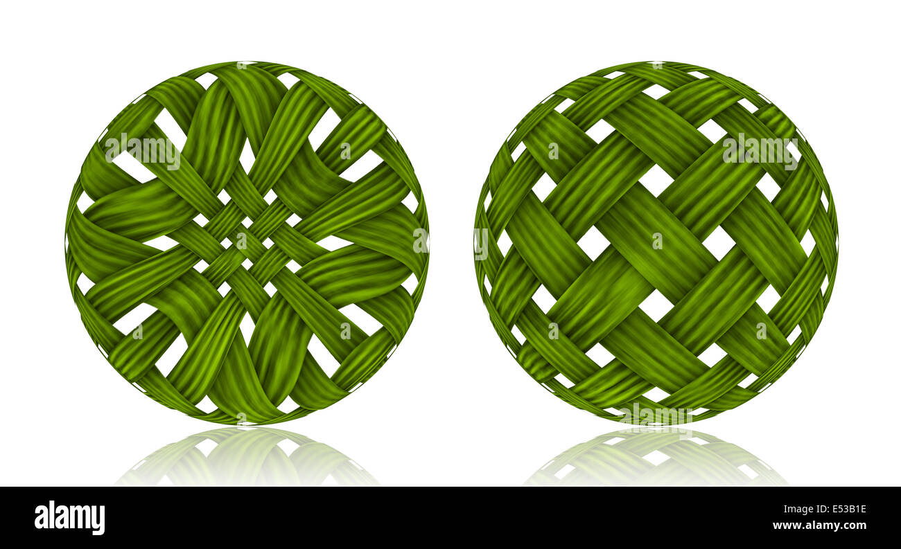 Woven Wicker ball isolated Stock Photo - Alamy