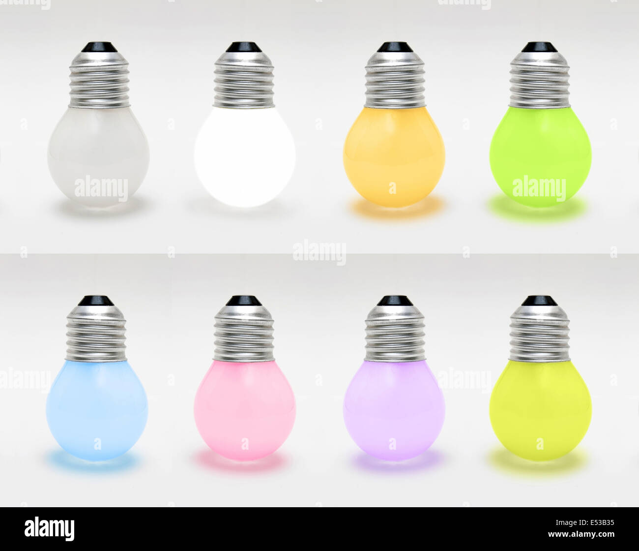 Colorful light bulbs Stock Photo - Alamy