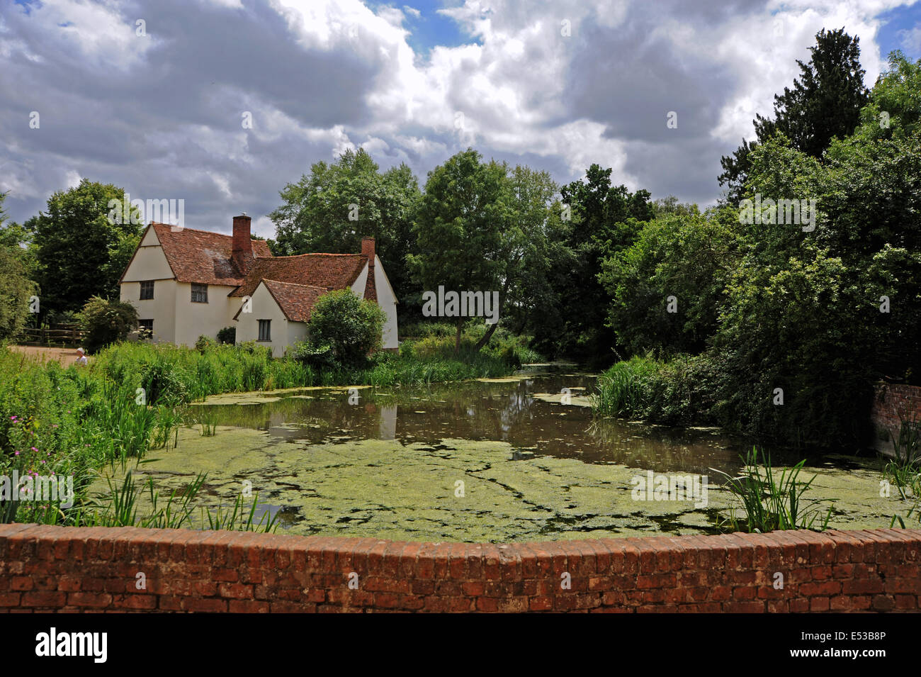 A view from Flatford Mill towards Willy Lott's cottage which appears in ...