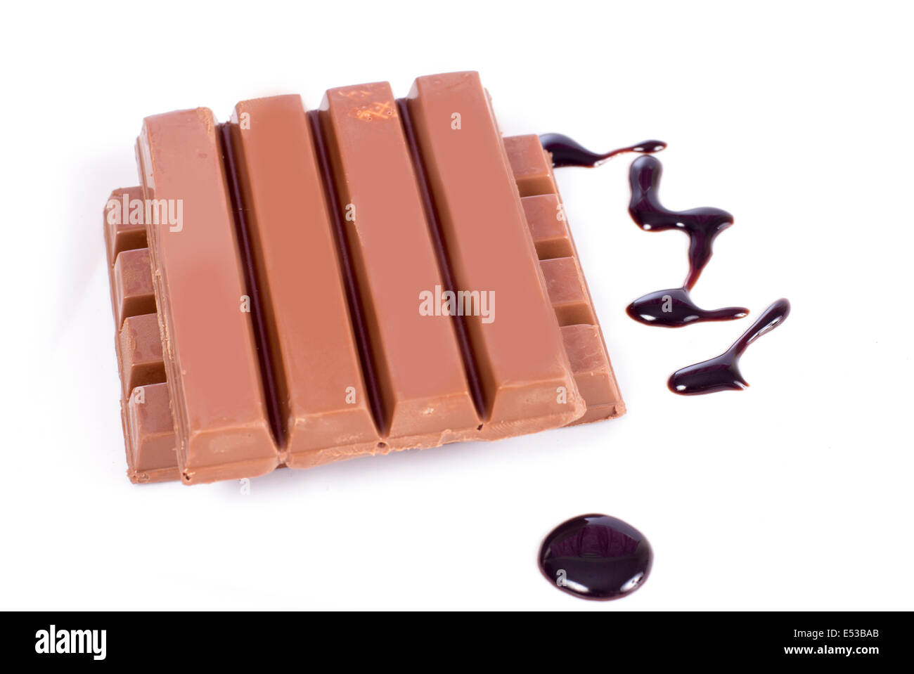 various chocolate and cake stains on white Stock Photo - Alamy