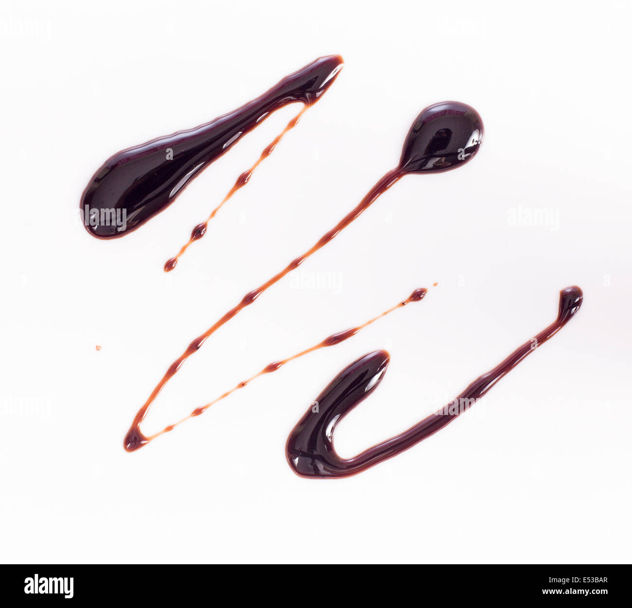 various chocolate and cake stains on white Stock Photo - Alamy