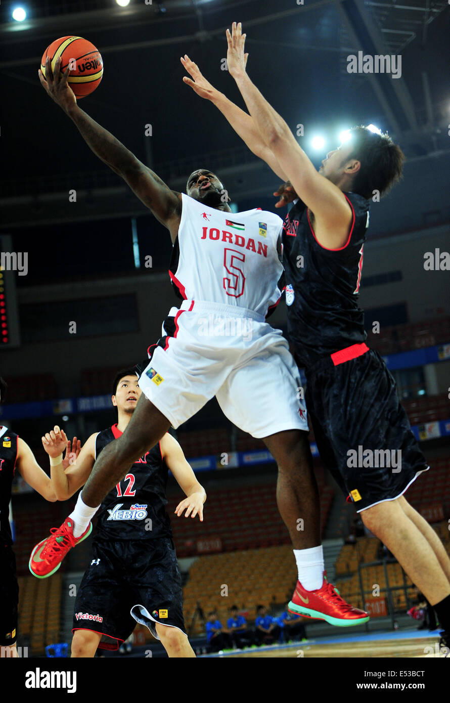 Wuhan, China's Hubei Province. 19th July, 2014. Rasheim Ali Abd. Wright ...