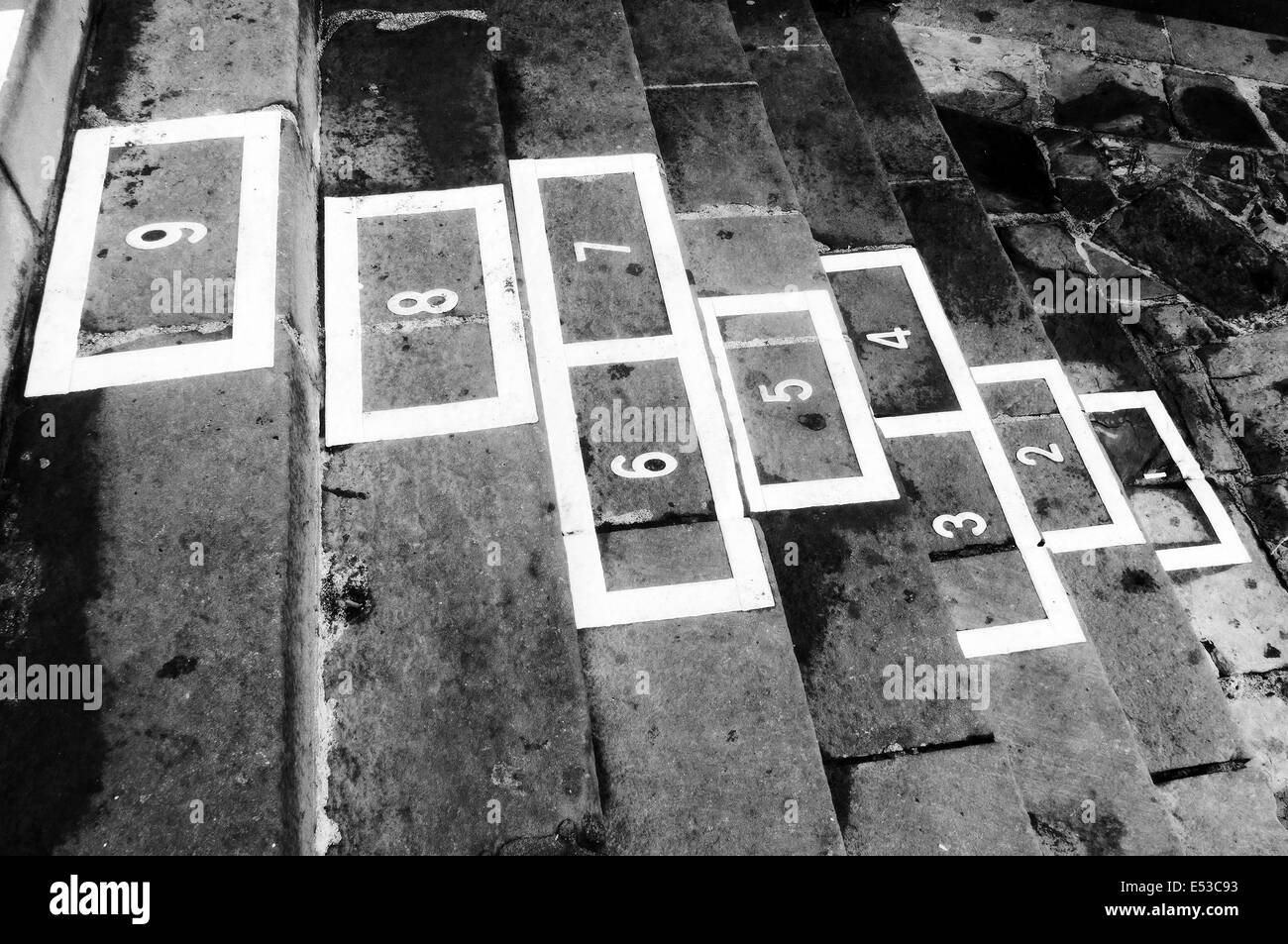 Old hopscotch game hi-res stock photography and images - Alamy