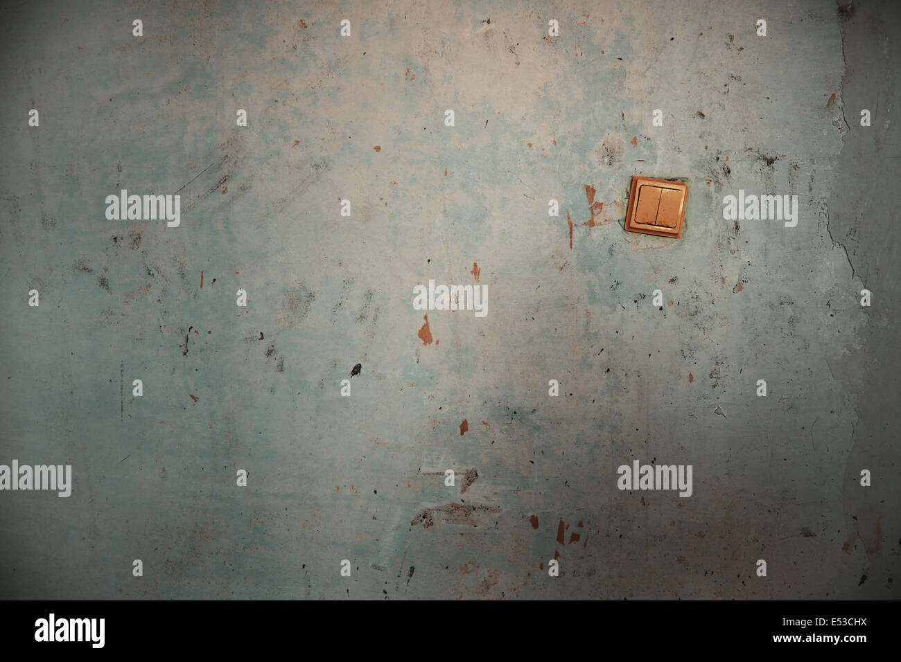 Old switch on the damaged wall. Horizontal photo Stock Photo - Alamy