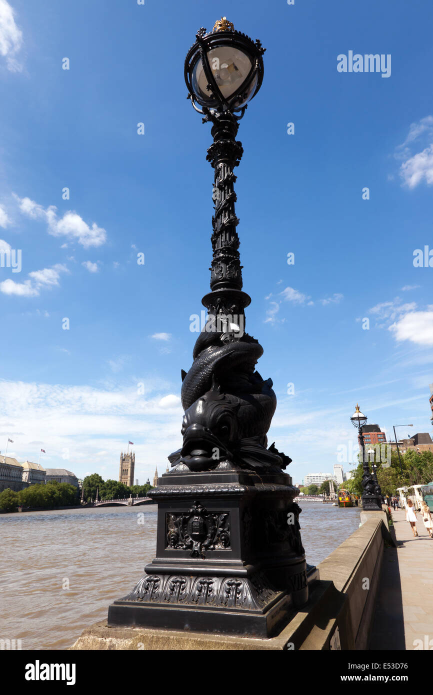 The Thames Embankment at Lambeth, with one of George John Vulliamys ...
