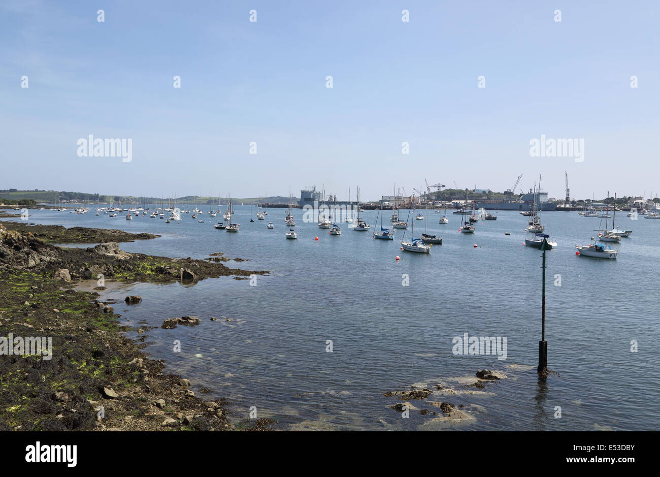 river fal viewed from flushing Stock Photo - Alamy