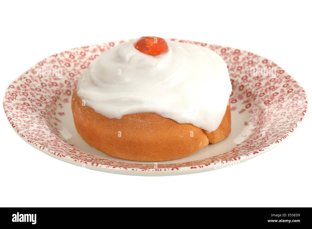 Iced Belgian Bun Stock Photo - Alamy