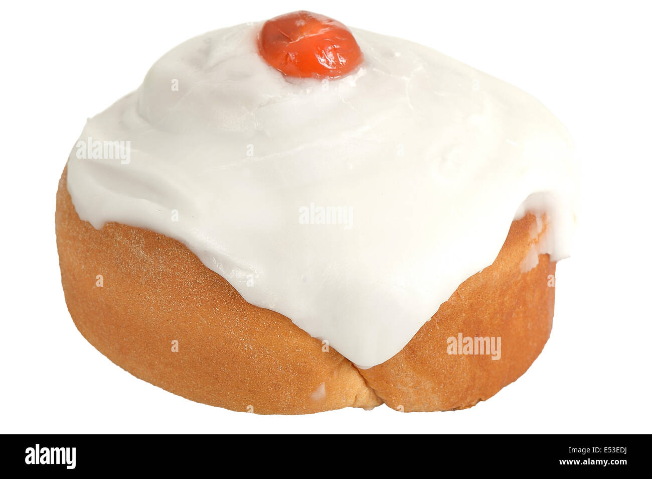 Iced Belgian Bun Stock Photo - Alamy