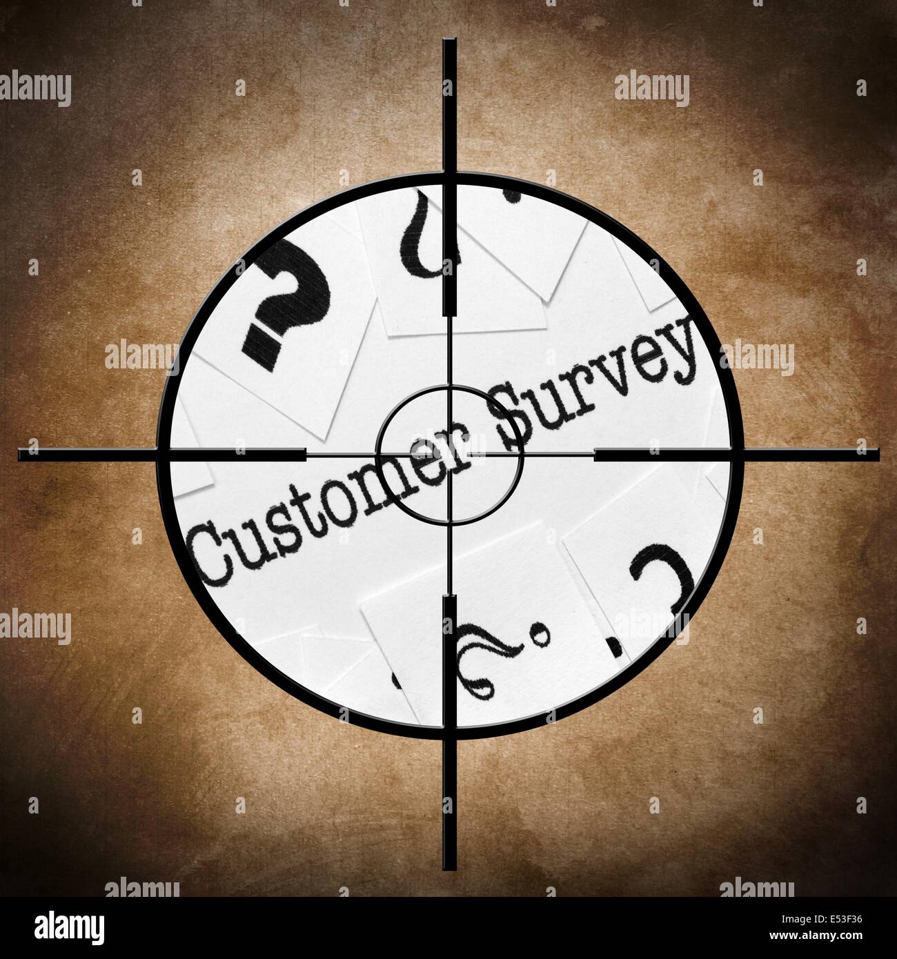 Customer survey text in maze Stock Photo - Alamy