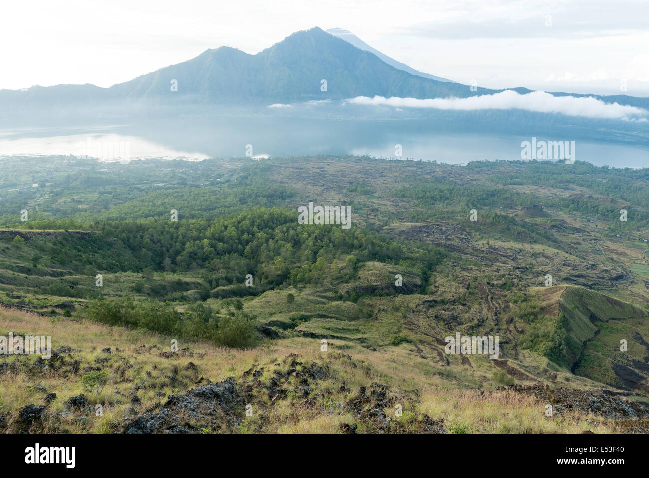 Landscape of Agung volcano on Bali island, Indonesia Stock Photo - Alamy