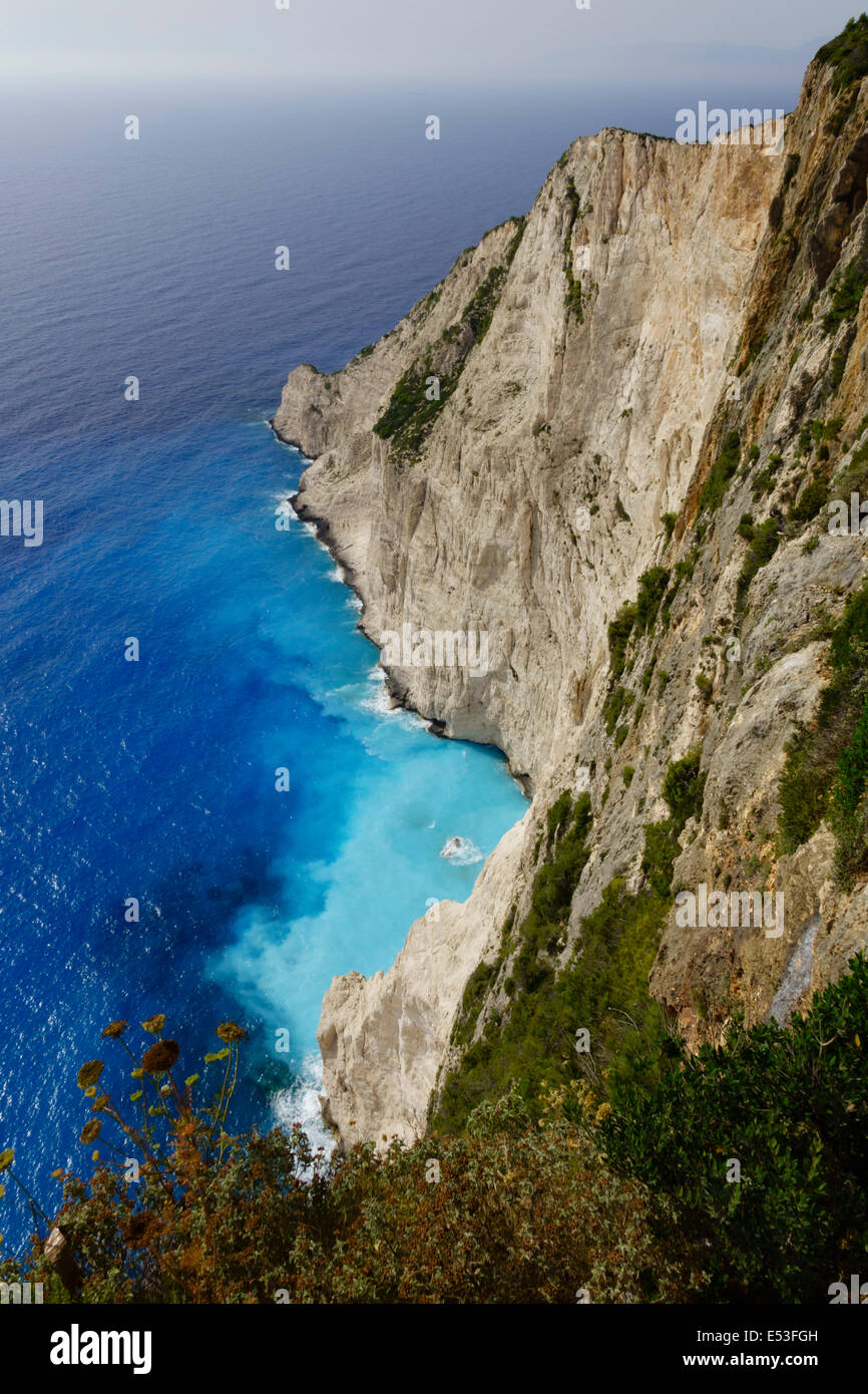 Zante, Greece - dramatic limestone cliffs Stock Photo - Alamy