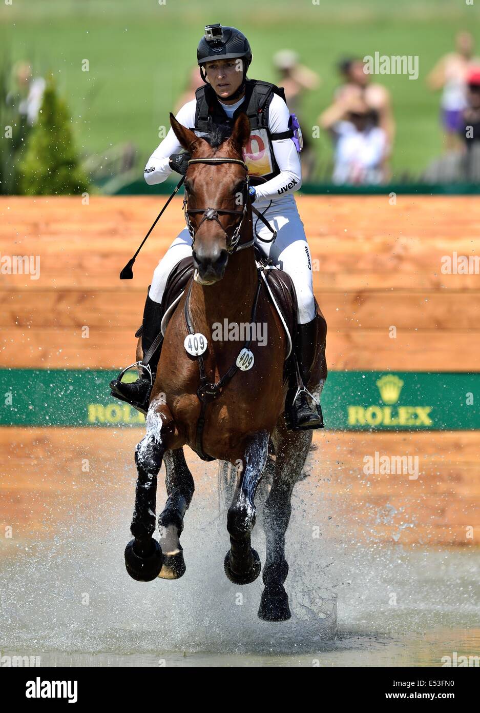 Aachen, Germany. 19th July, 2014. German rider Ingrid Klimke on her ...
