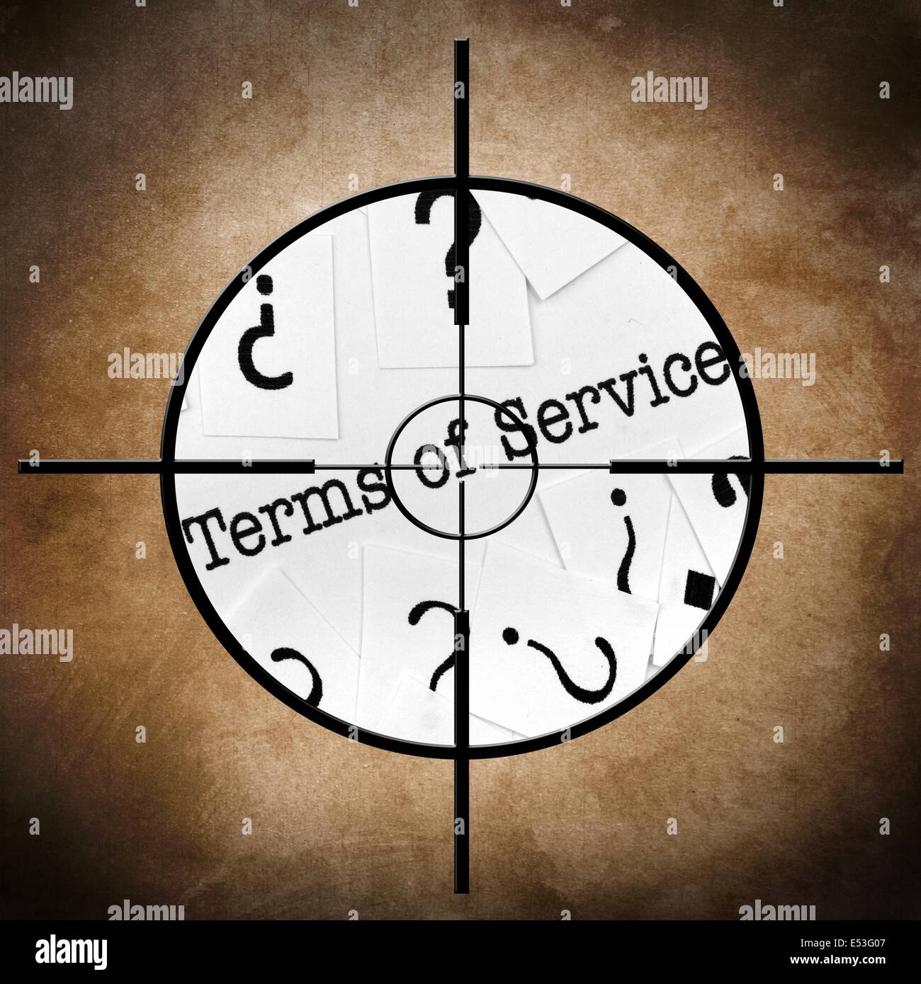 Terms of service text in target Stock Photo - Alamy