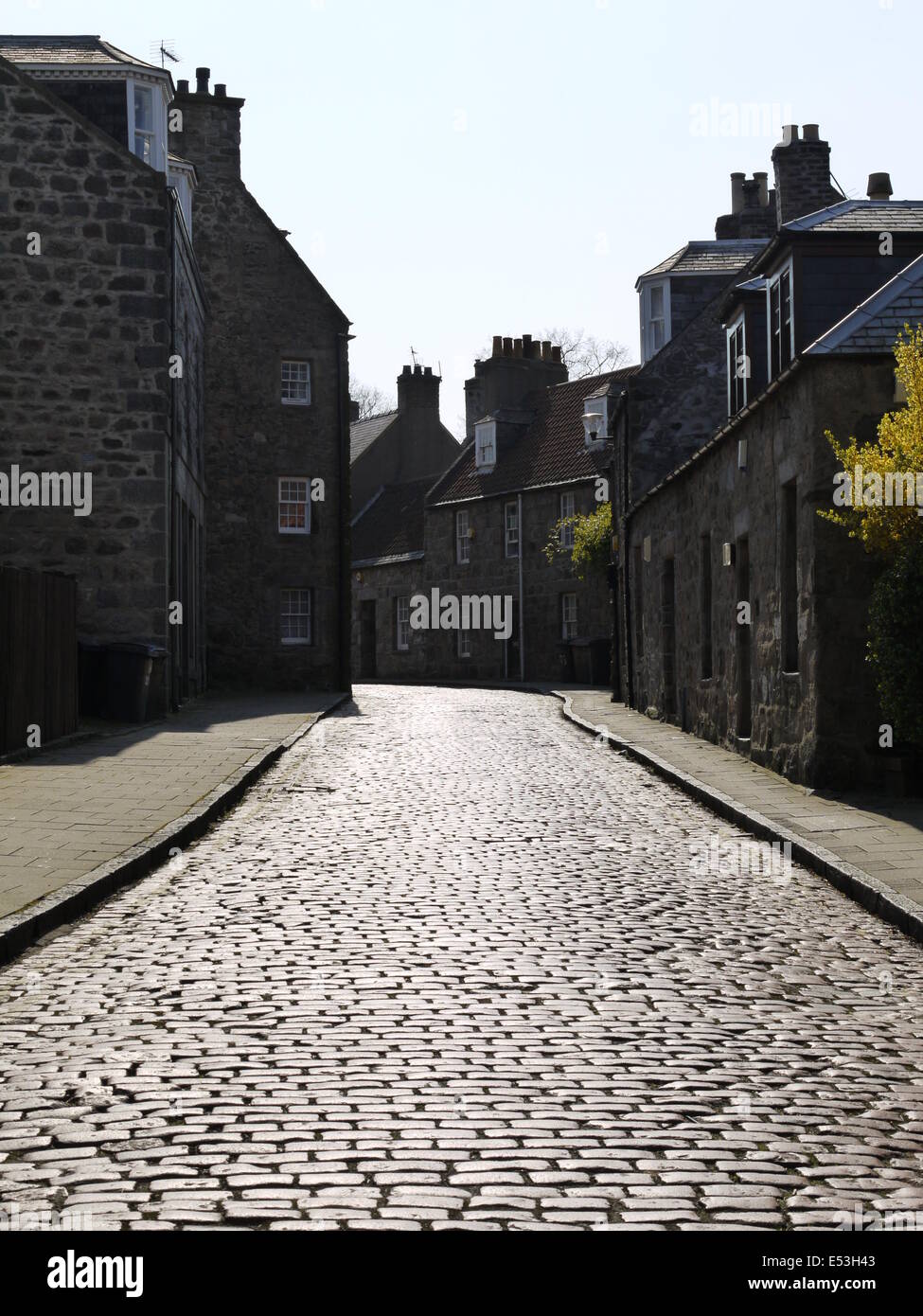 Street View. Sunny Street in Spring Stock Photo - Alamy