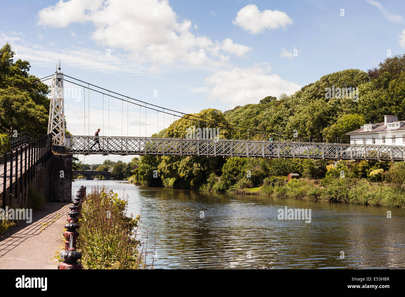 Crossing the Shakey bridge over the river Lee between Fitzgeralds Park ...