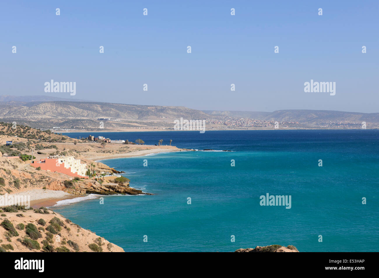 Agadir Coastline,Atlantic Blue Ocean Seas,Popular Tourist Destination ...