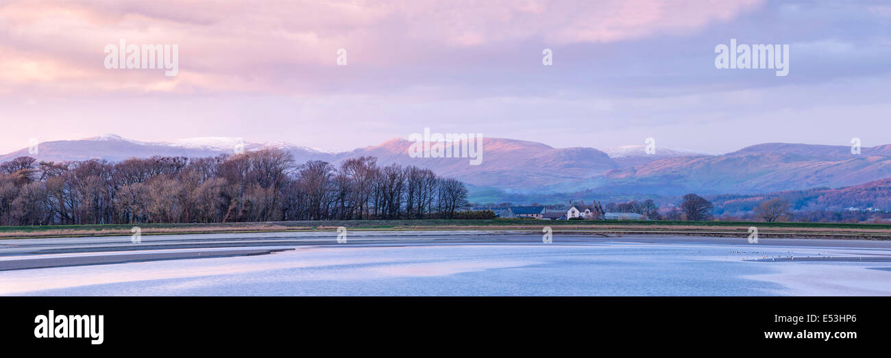 View over the Kent Estuary Towards the Southern Lakeland Fells from ...