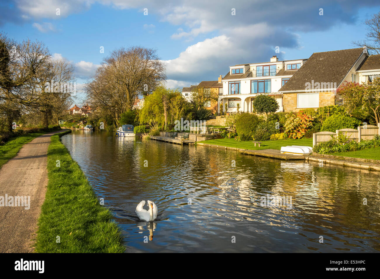 The Lancaster canal at Hest Bank, Lancashire Stock Photo - Alamy