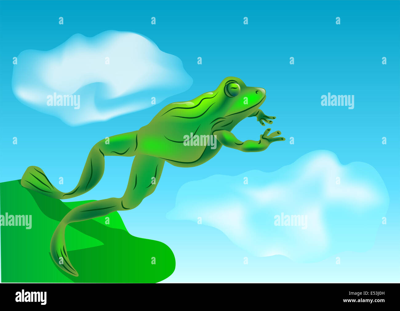 Frog Jumping Illustration High Resolution Stock Photography and Images ...