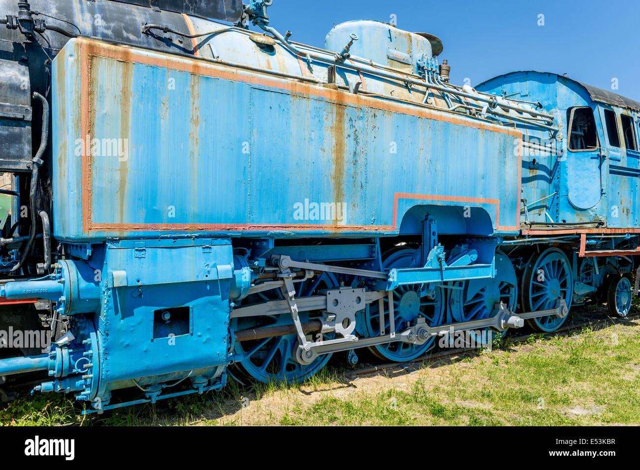 Blue steam locomotive hi-res stock photography and images - Alamy