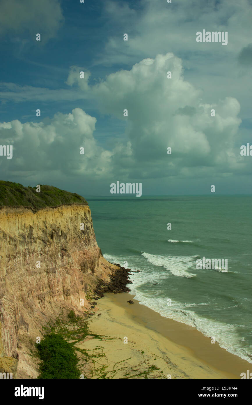 Beautiful cliffs and desert beaches in the north-east of Brazil Stock ...