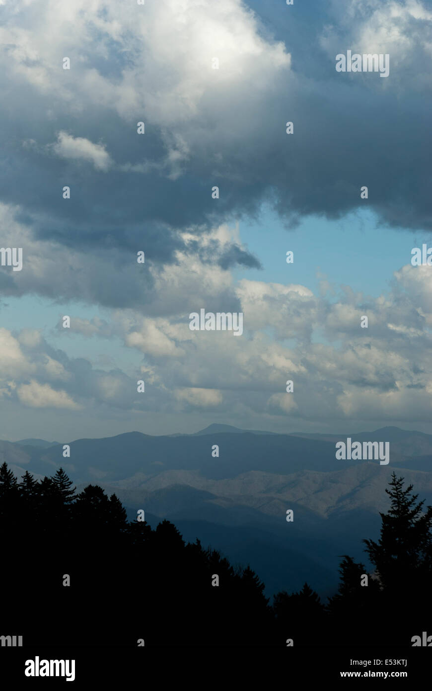 Blue Sky, Clouds, Great Smoky Mtns NP, TN-NC Stock Photo - Alamy