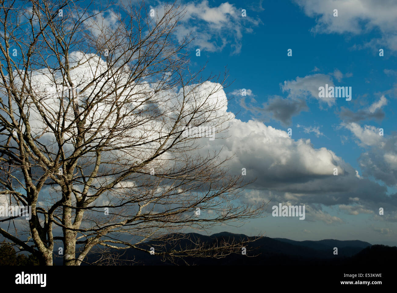 Blue Sky, Clouds, Great Smoky Mtns NP, TN-NC Stock Photo - Alamy