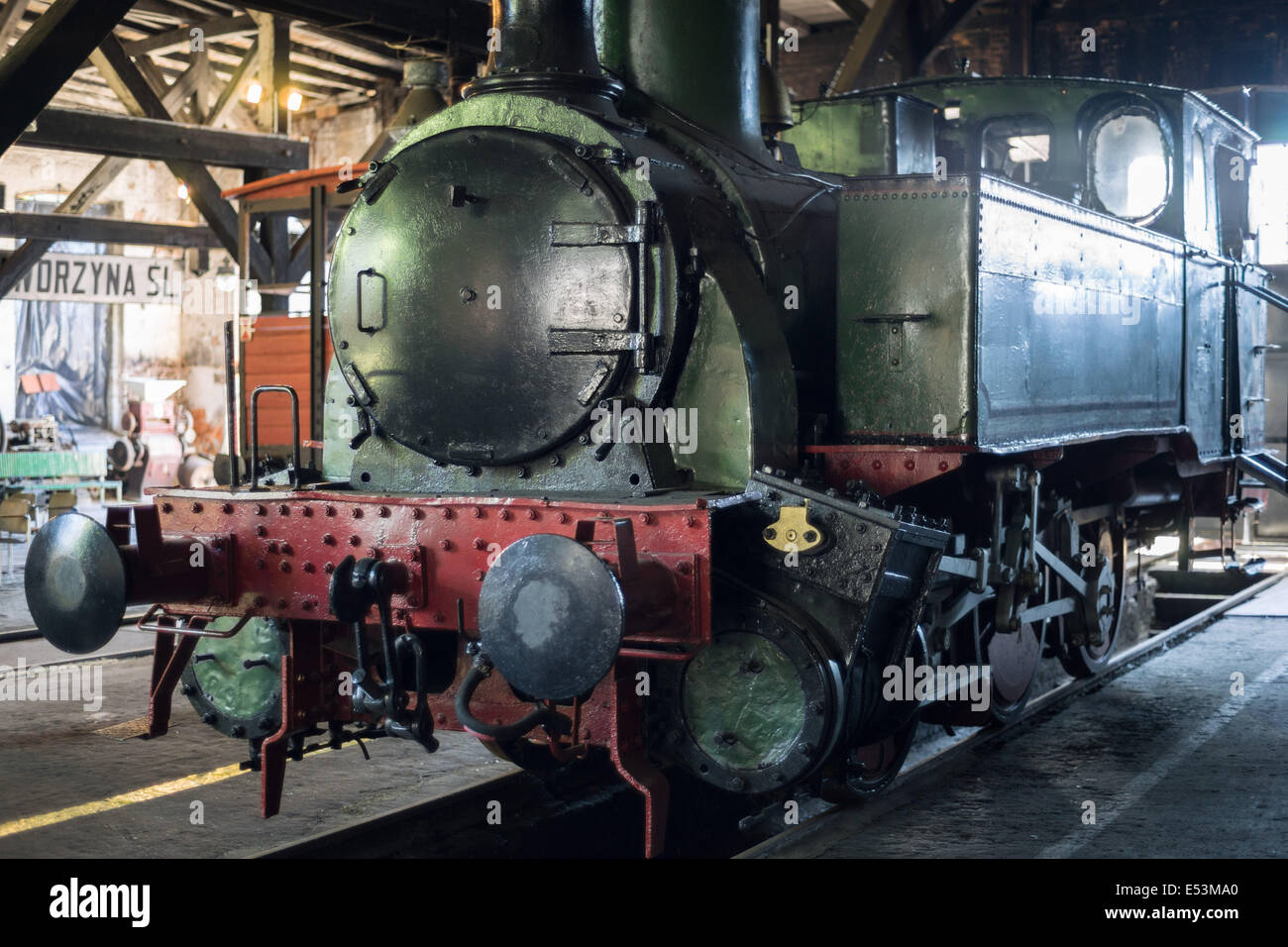 Old steam engine german locomotive from 1890 Stock Photo - Alamy