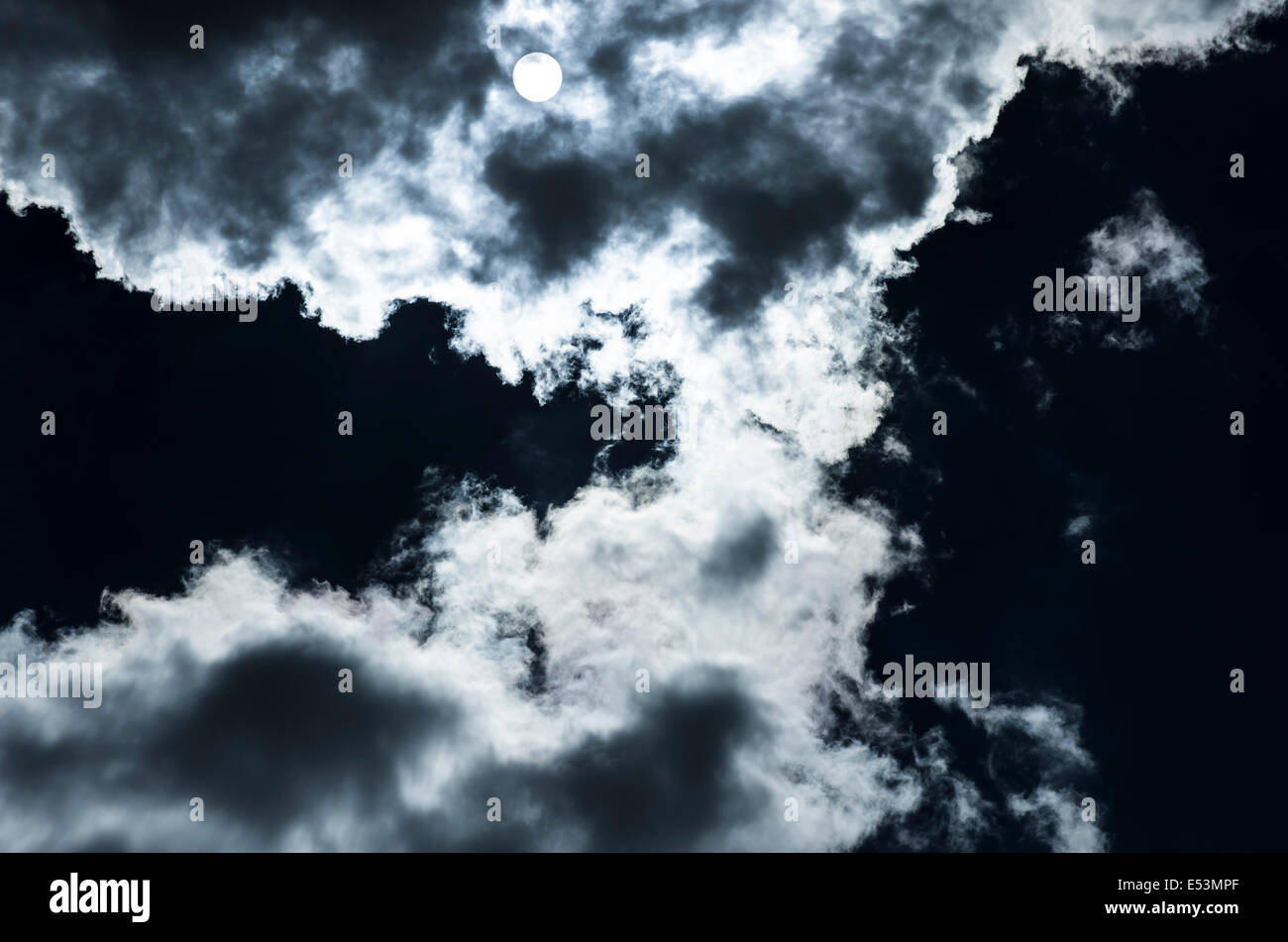 cloudy sky and full moon Stock Photo - Alamy
