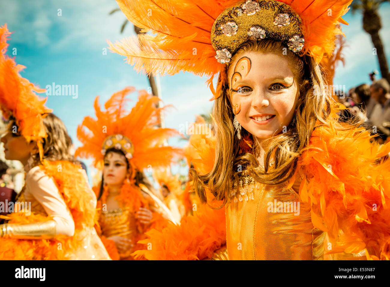 Sitges, Barcelona, Spain. 2nd Mar, 2014. Children in costume during ...