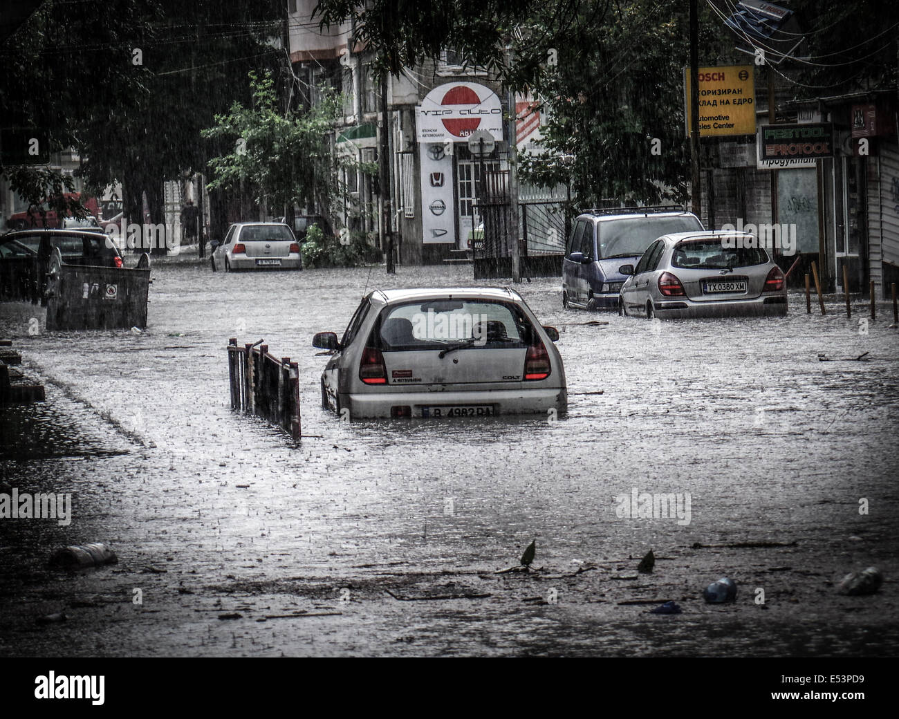 Heavy rain and storm hit the Black sea town of Varna, some 450 kms ...