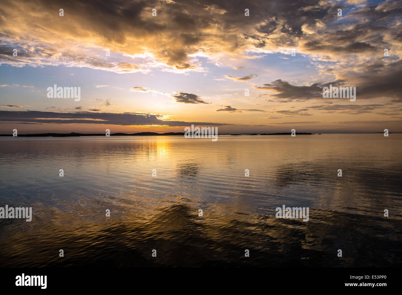 Sunset viewed from boat Stock Photo - Alamy