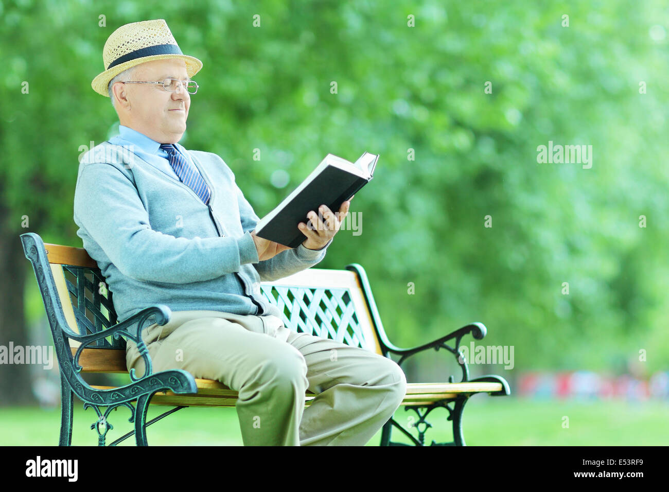 Seated reading gentleman hi-res stock photography and images - Alamy