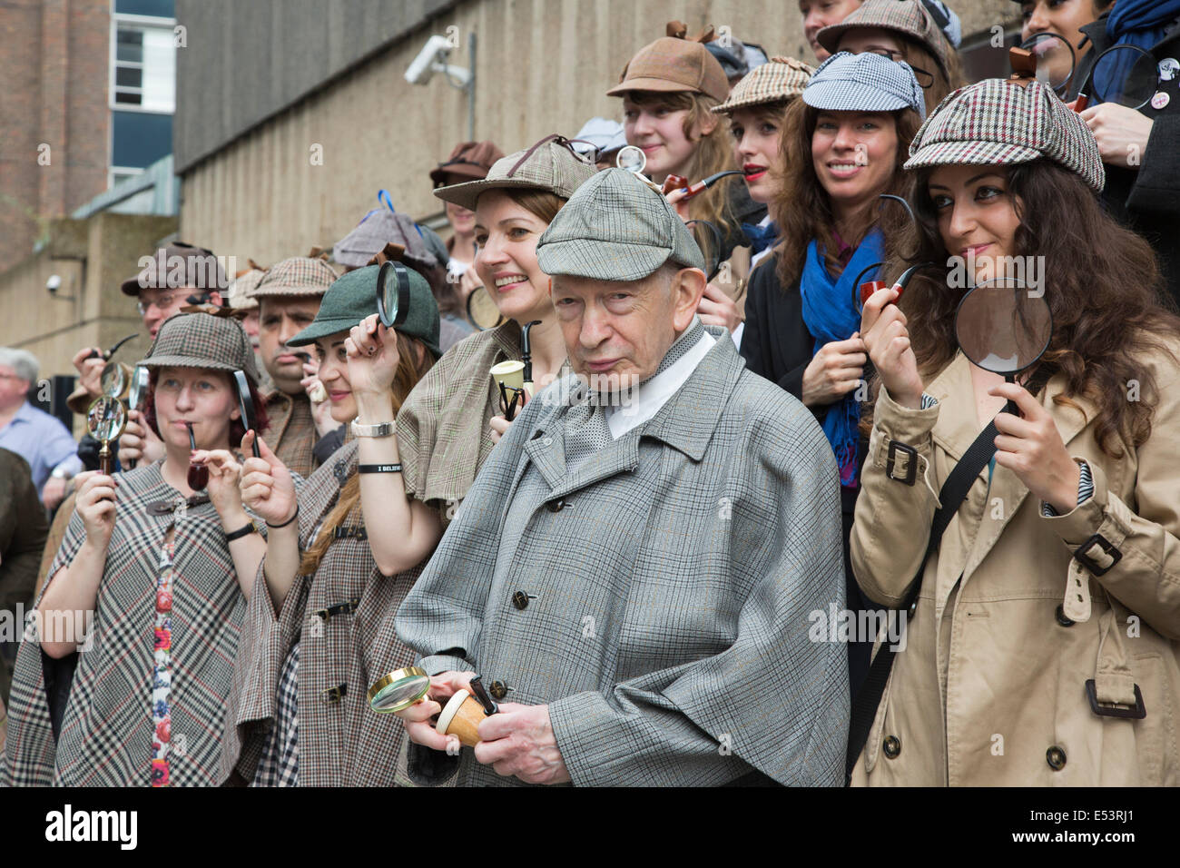 Dozens of fans dressed as Sherlock Holmes created by Sir Arthur Conan ...