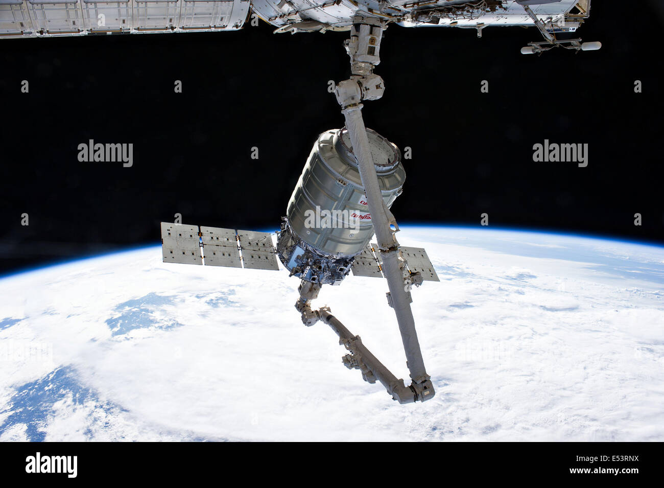 The Orbital Sciences Cygnus cargo spacecraft docks with the ...