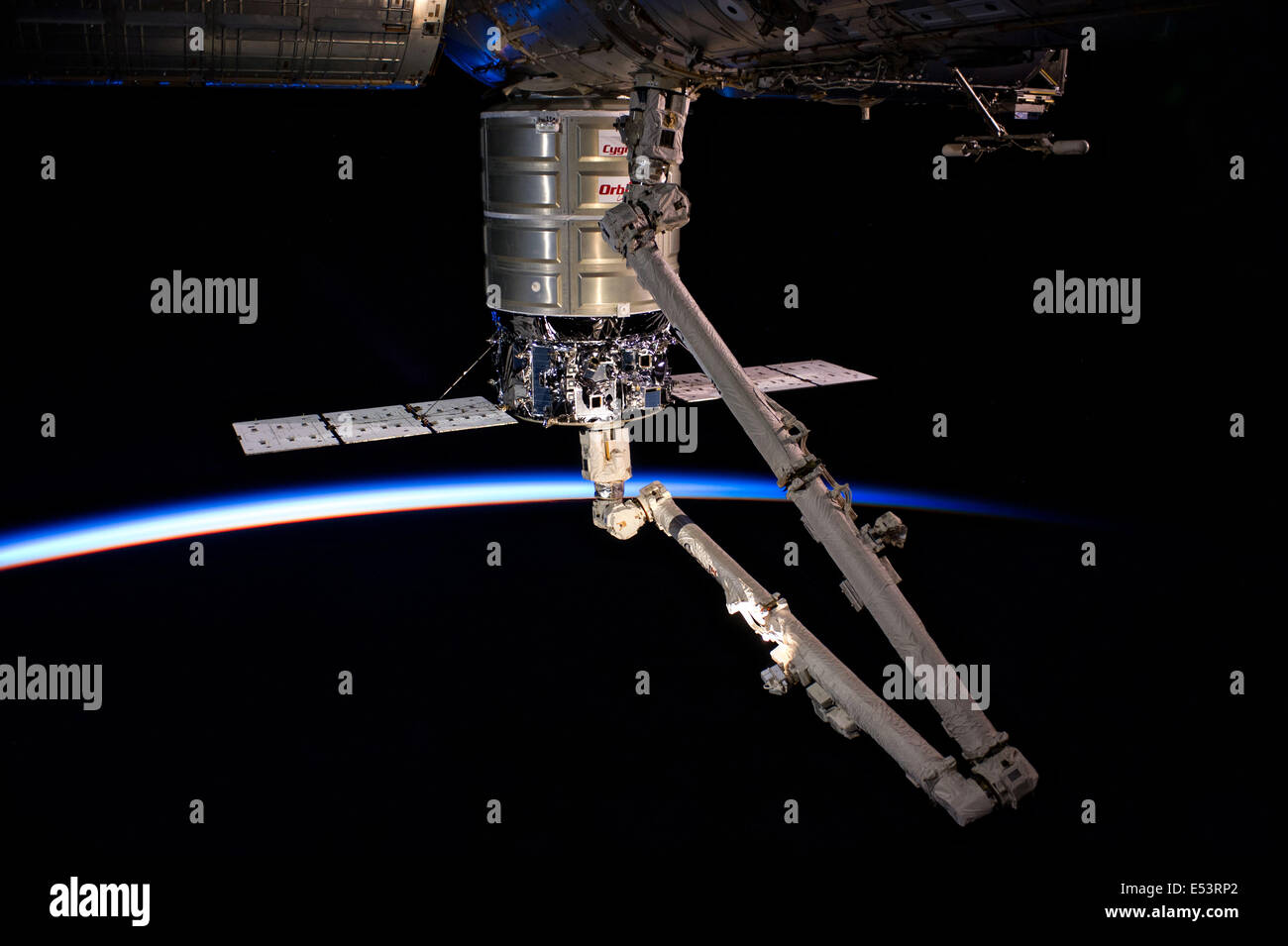 The Orbital Sciences Cygnus cargo spacecraft docks with the ...