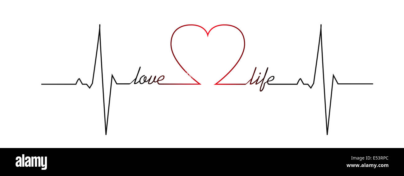 Love life heart beat Stock Photo - Alamy
