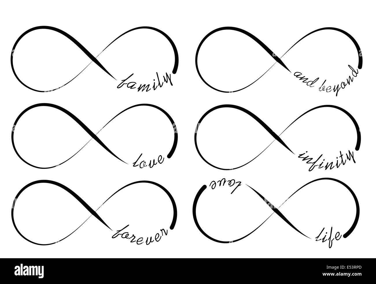Infinity symbol space Black and White Stock Photos & Images - Alamy