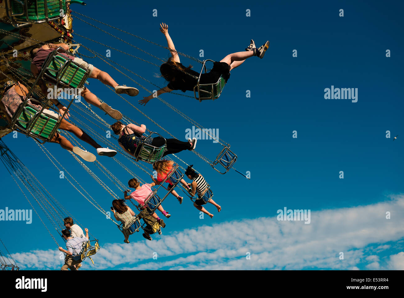 People Flying at the Park Stock Photo - Alamy