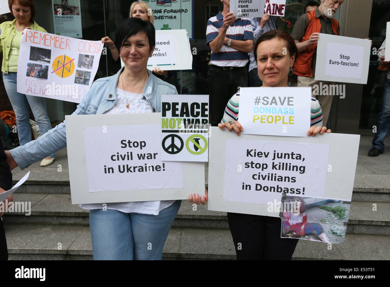 Image from the Anti-Fascist Resistance protest at the European Union ...