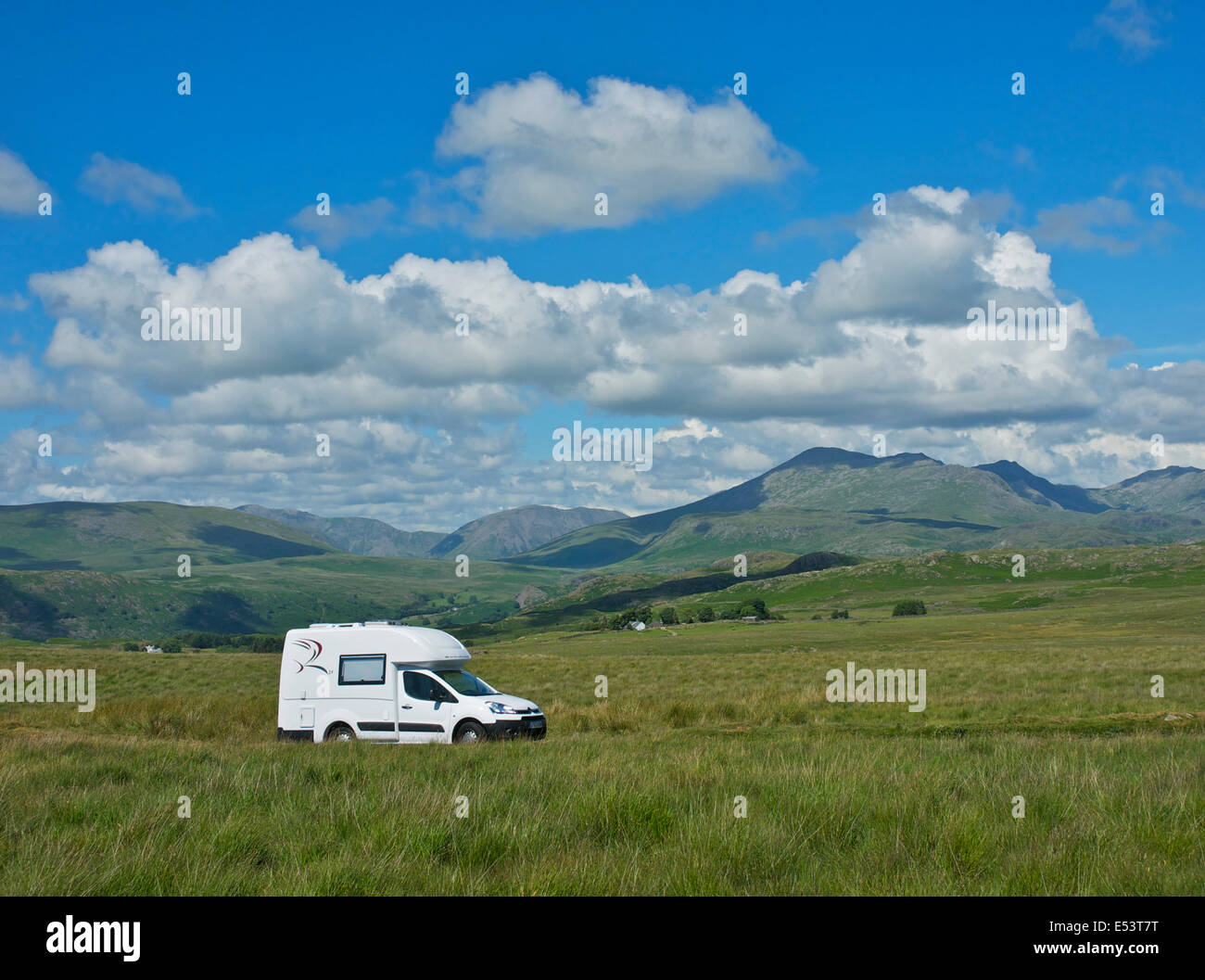 Romahome R25 parked on Birker Fell, South Lakeland, Cumbria, England UK ...