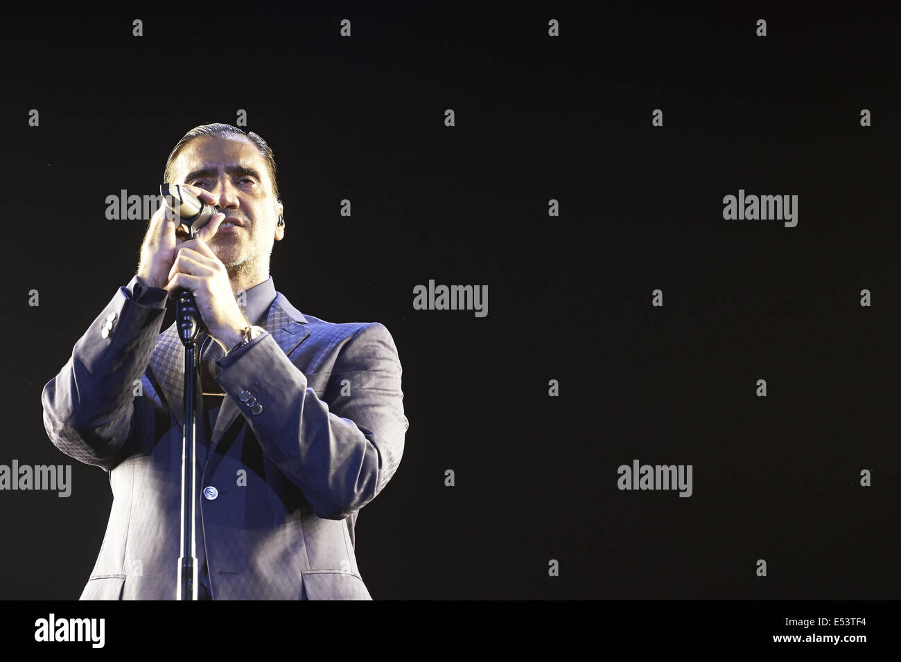 Madrid, Spain. 19th July, 2014. Alejandro Fernandez performs at Palacio ...