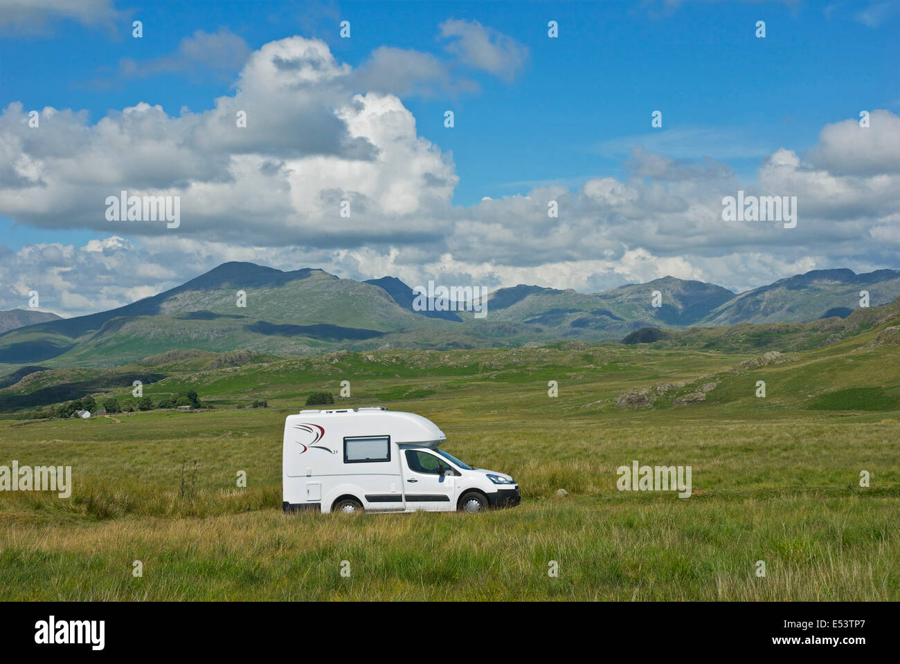 Romahome R25 parked on Birker Fell, South Lakeland, Cumbria, England UK ...