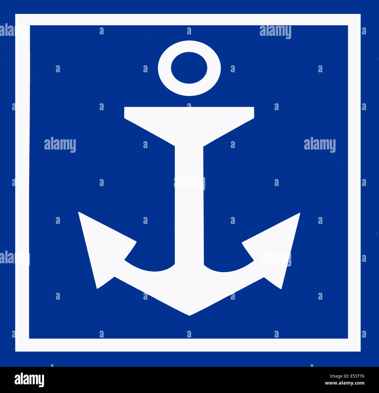 Anchor sign as seen in the harbor of Melbourne - Australia Stock Photo ...