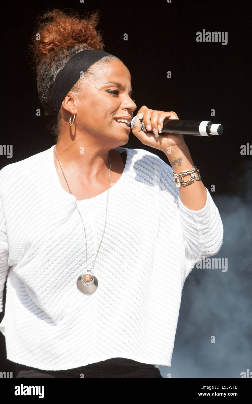 Ms Dynamite performing on the main stage of Guilfest 2014. Her real ...