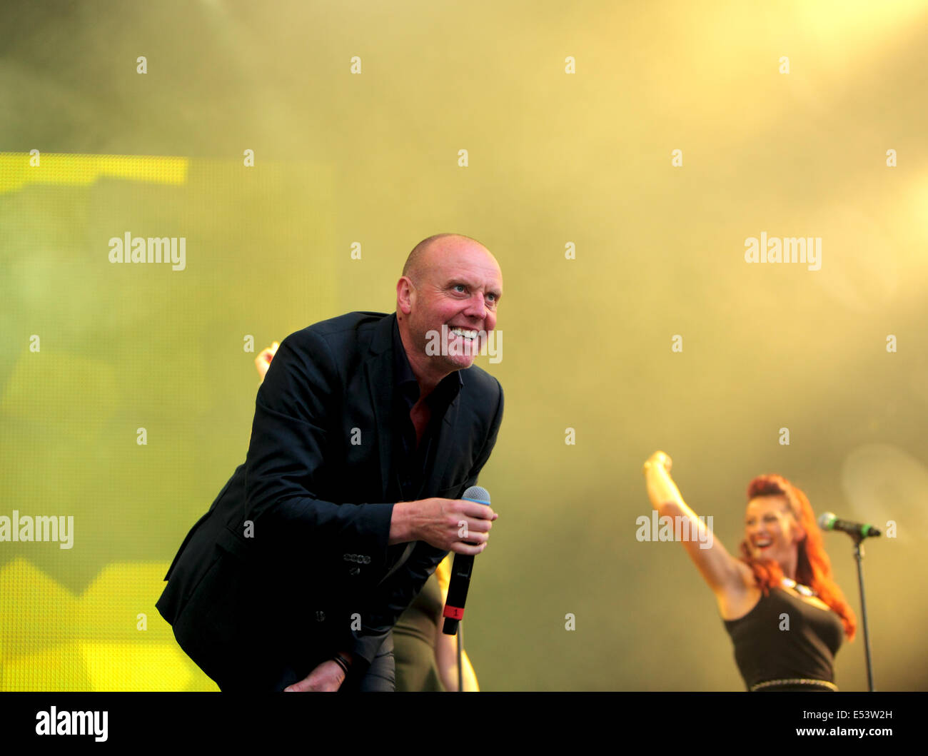 Perth, Scotland, UK. 19th July, 2014. Heaven 17 plays at the Rewind ...